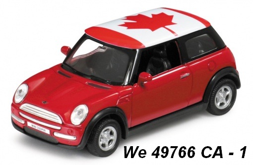 Welly 1:34-39 Mini Cooper (Canada red) - code Welly 49766CA, modely aut ...