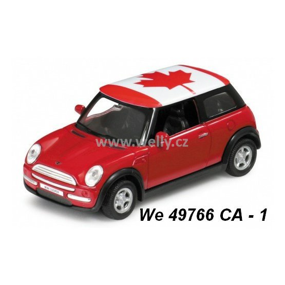 Welly 1:34-39 Mini Cooper (Canada red) - code Welly 49766CA, modely aut ...