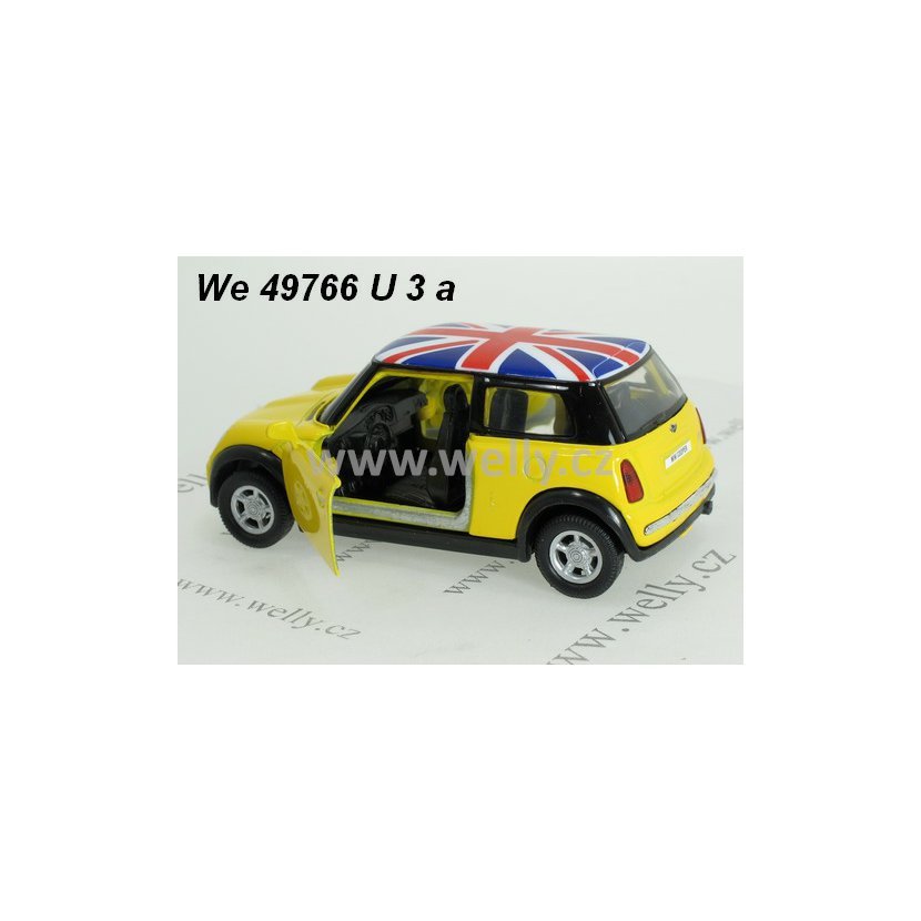 Welly 1:34-39 Mini Cooper (GB yellow) - code Welly 49766U, modely aut ...