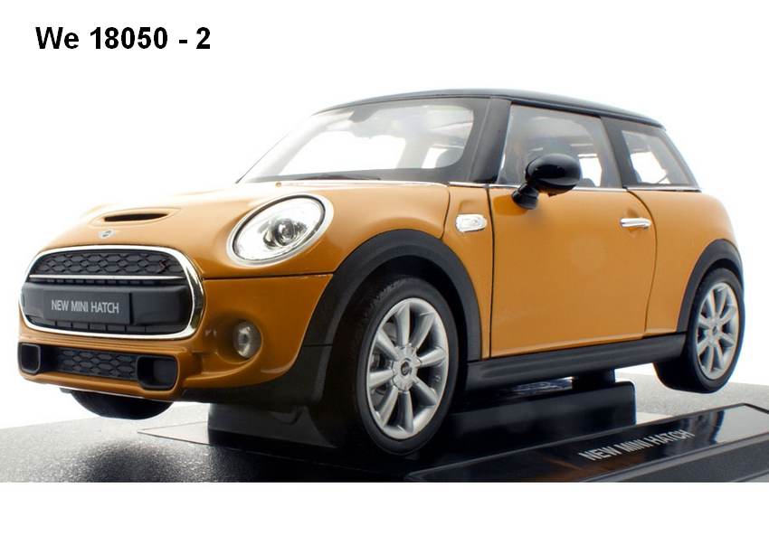 Welly 1:18 MOQ New Mini Hatch (orange) - code Welly 18050, modely aut ...