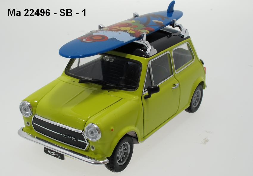Welly 1:24 Mini cooper 1300 with surf (yellow) - code Welly 22492SB ...