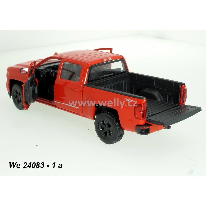 .Welly 1:24 Chevrolet Silverado 2017 (red) - code Welly 24083, modely ...