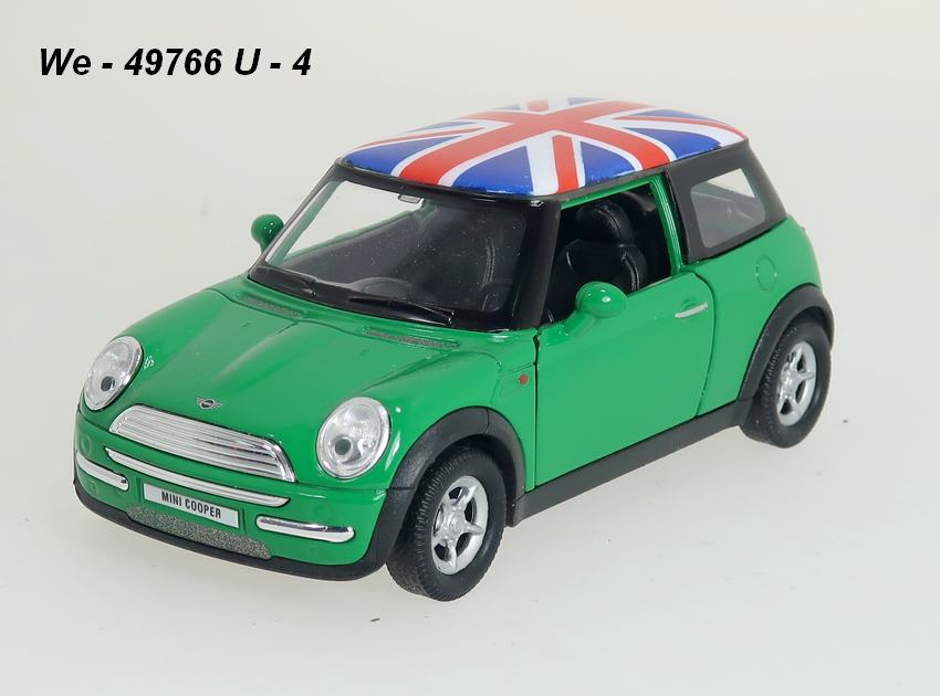 Welly 1:34-39 Mini Cooper (GB green) - code Welly 49766U, modely aut ...