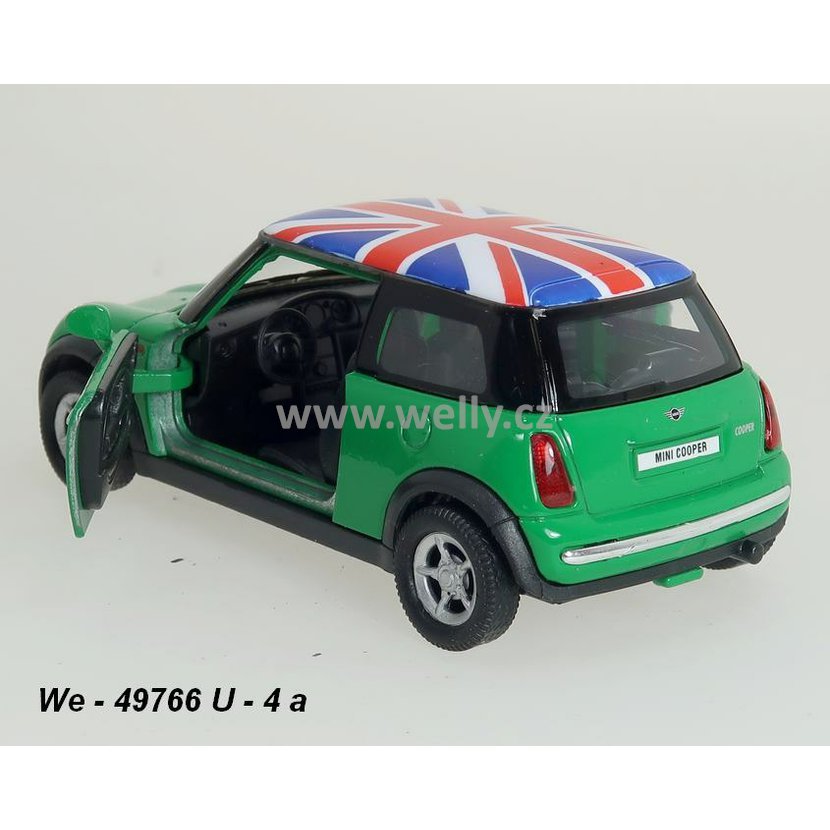 Welly 1:34-39 Mini Cooper (GB green) - code Welly 49766U, modely aut ...
