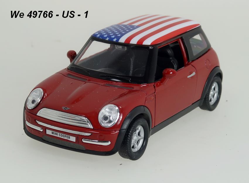 Welly 1:34-39 Mini Cooper (USA red) - code Welly 49766US, modely aut ...