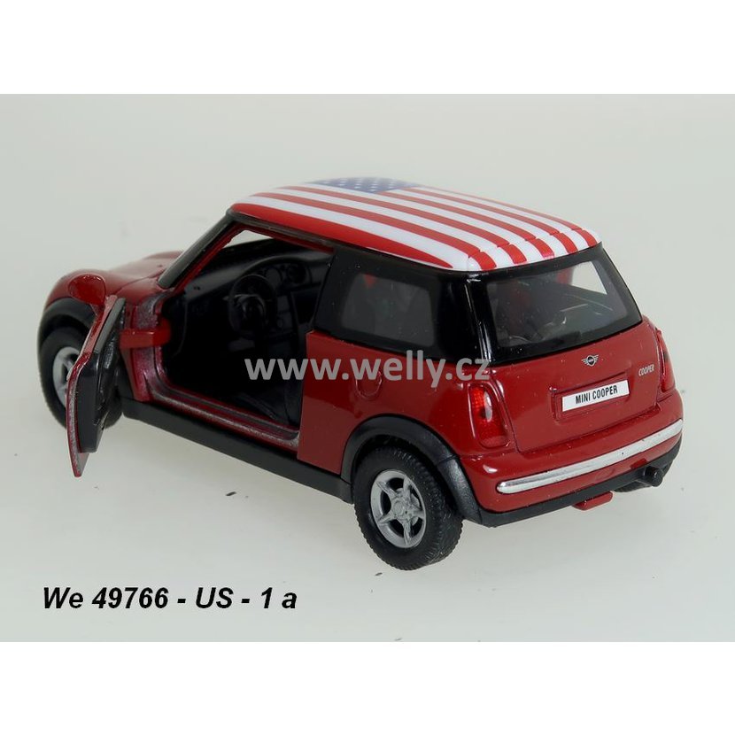 Welly 1:34-39 Mini Cooper (USA red) - code Welly 49766US, modely aut ...